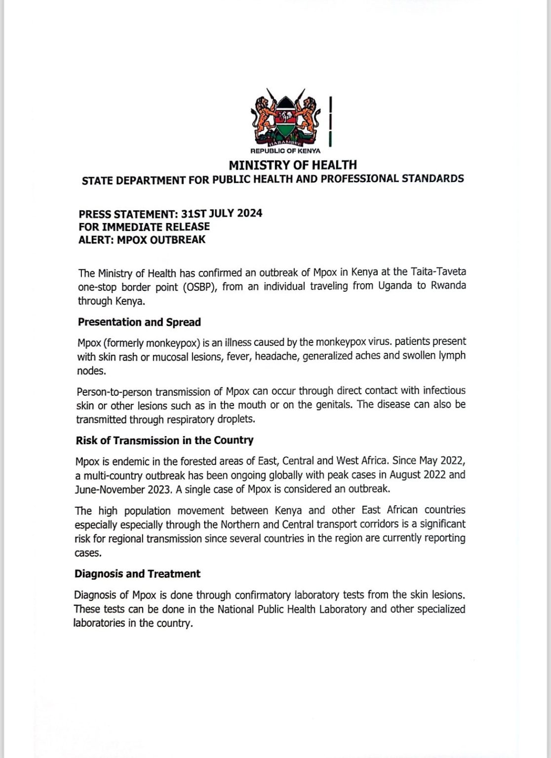 Symptoms of Monkeypox that has been confirmed in Kenya - Business Now